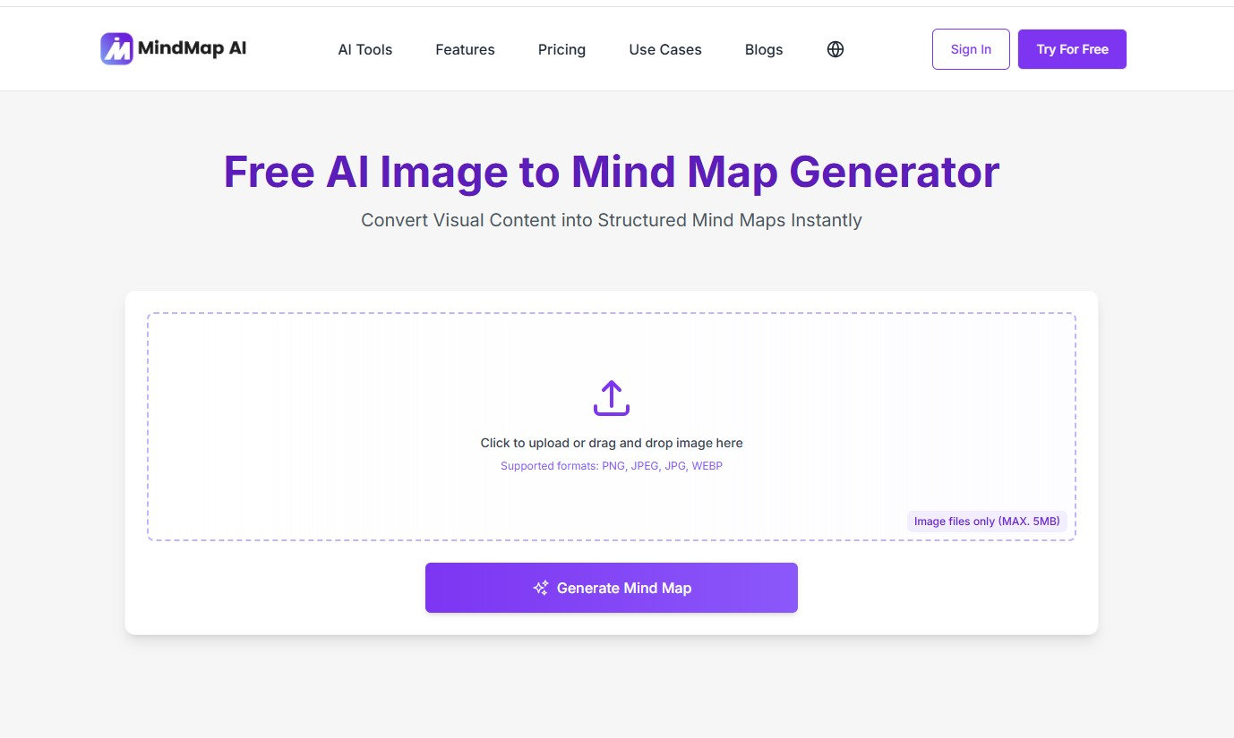 MindMap AI – Image to Mind Map Generator